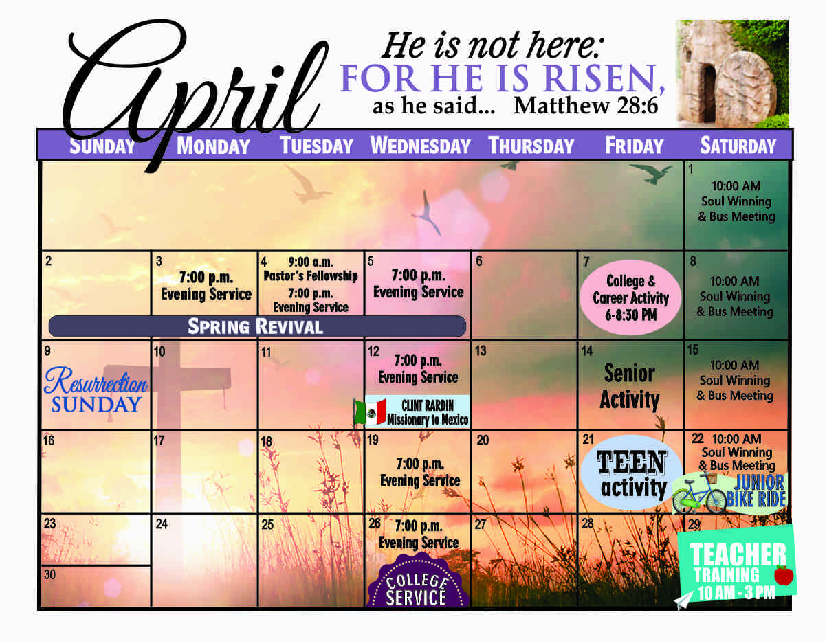 Calendar & Events | Heritage Baptist Church